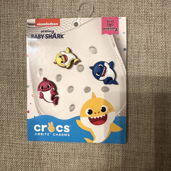 CROCS | Shoes | New Crocs Unisex Pink Fong Baby Shark Jibbitz Shoe ...